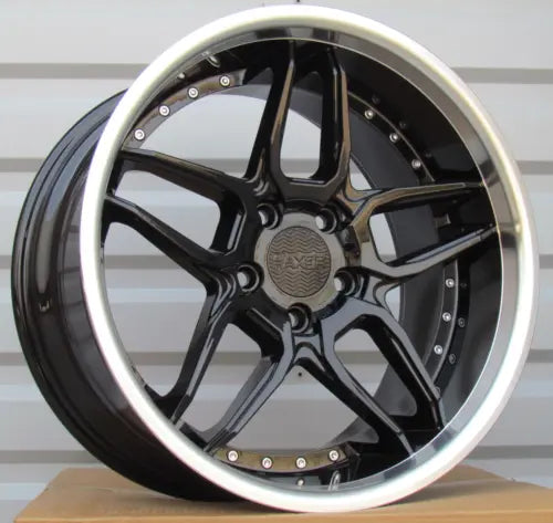 Haxer HX030 Black+Polished Lip | Luxury Custom Forged Wheels – Sternthal